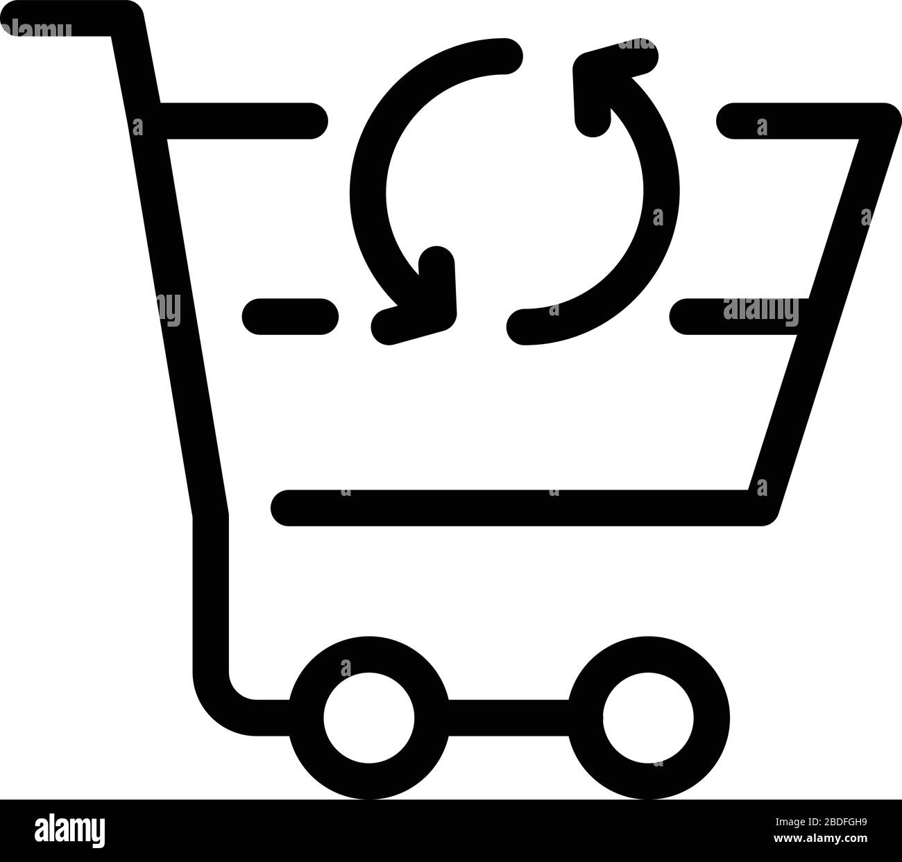 Recycling shop cart icon, outline style Stock Vector Image & Art - Alamy