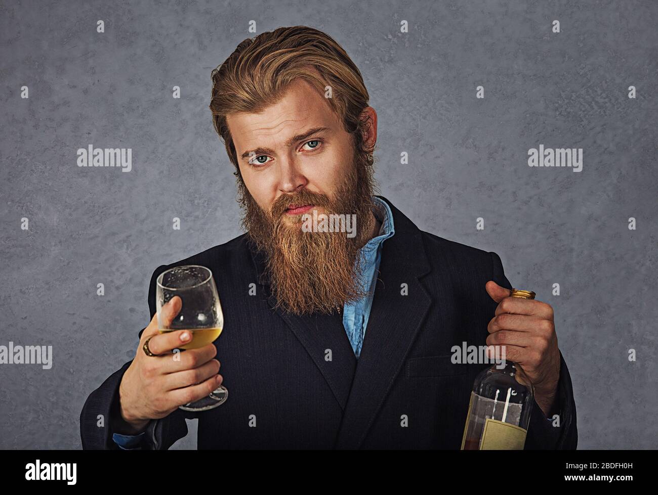 Grey beard fat man hi-res stock photography and images - Alamy