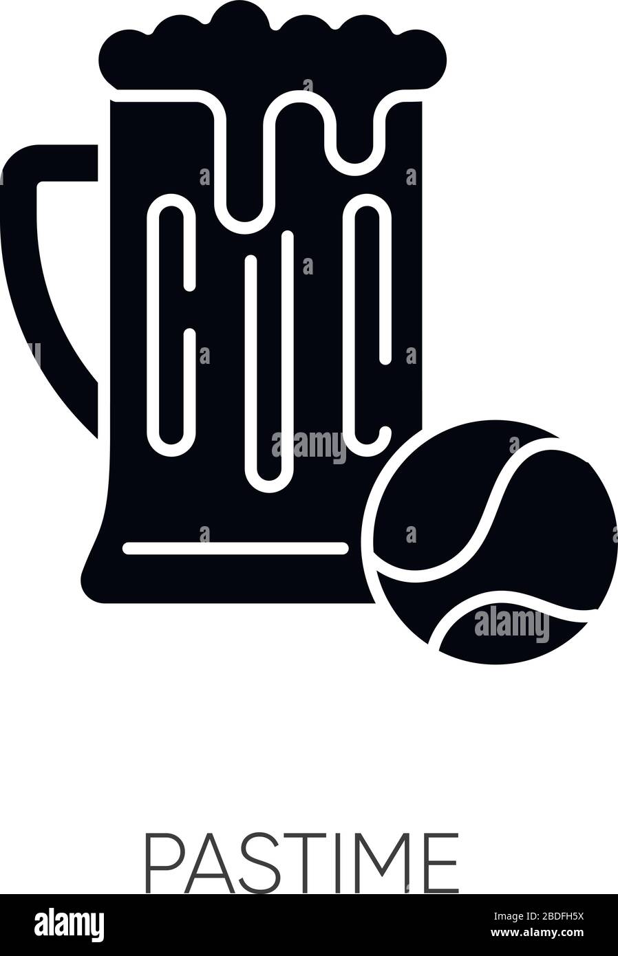 Pastime black glyph icon. Leisure activities, recreation types, hobbies ...