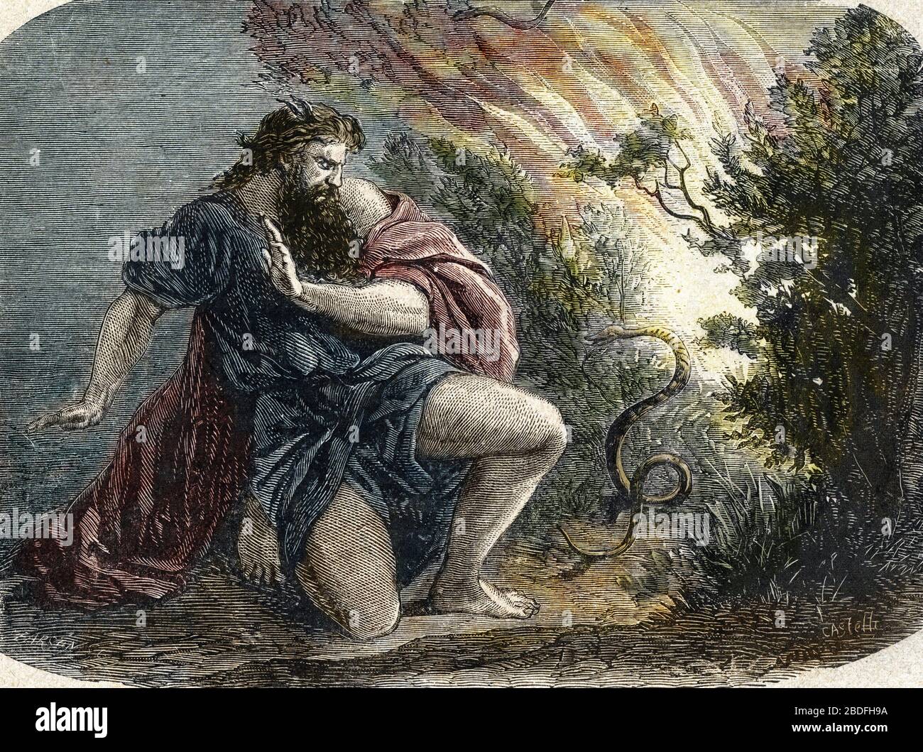 Moses burning bush god hi-res stock photography and images - Alamy