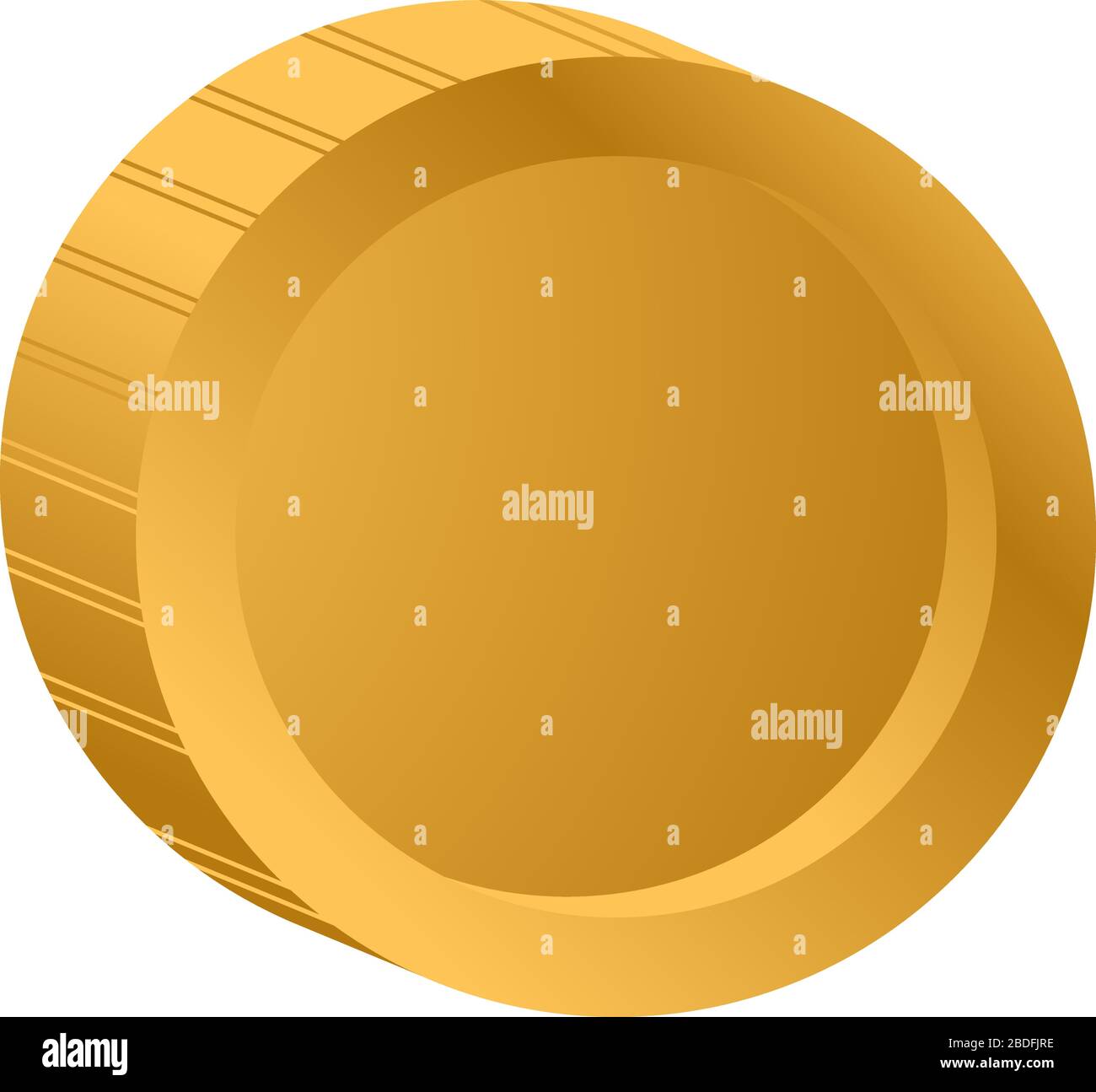 Gold coin. Vector illustration isolated on white background Stock ...