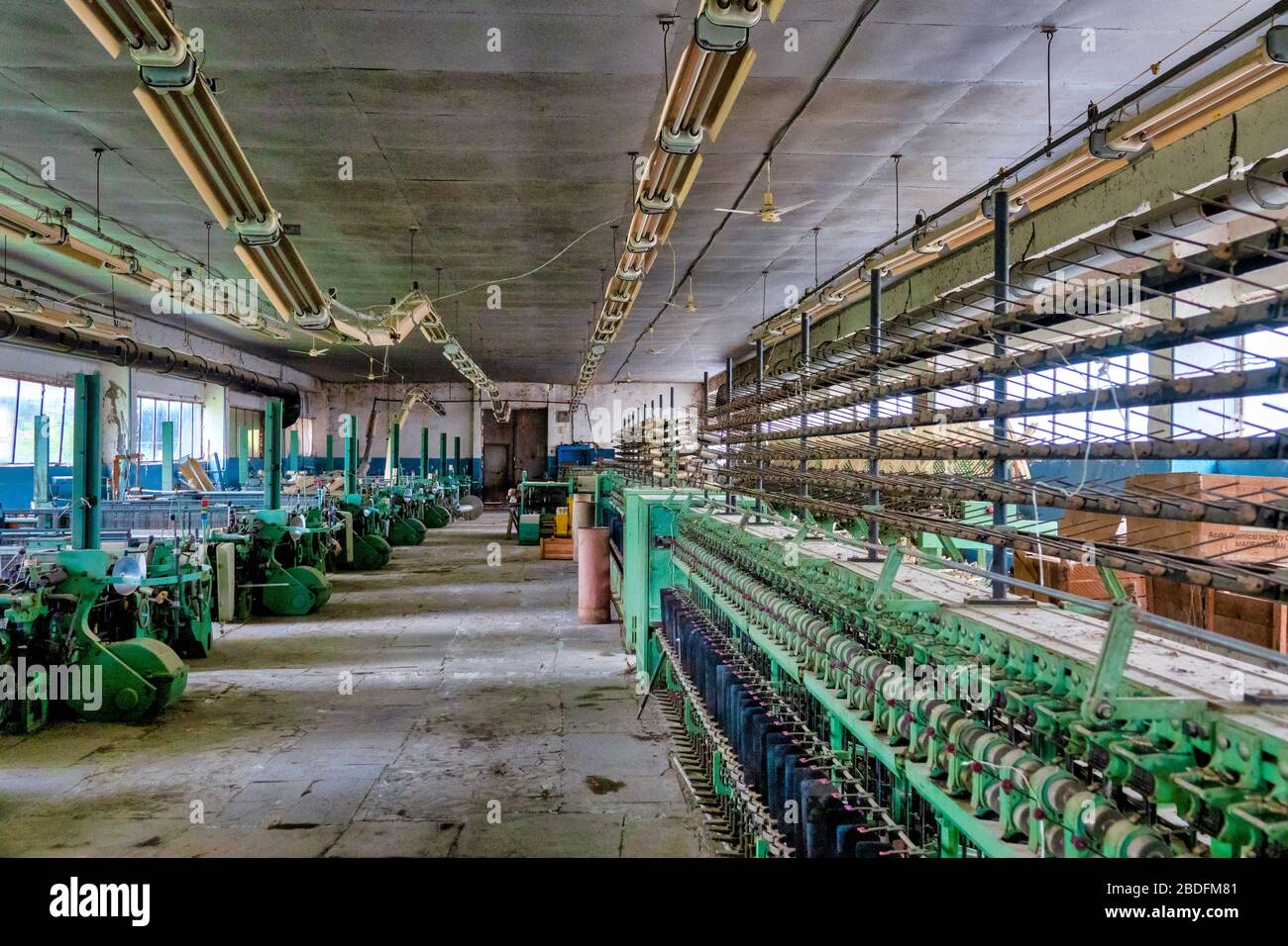 Old abandoned soviet silk weaving factory in Basqal, Azerbaijan Stock ...