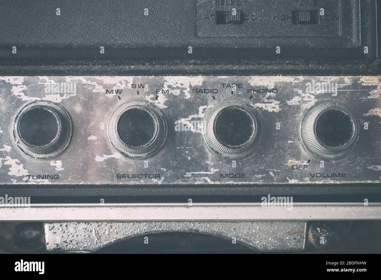 Old Volume Button, tunning, selector and mode Stock Photo - Alamy