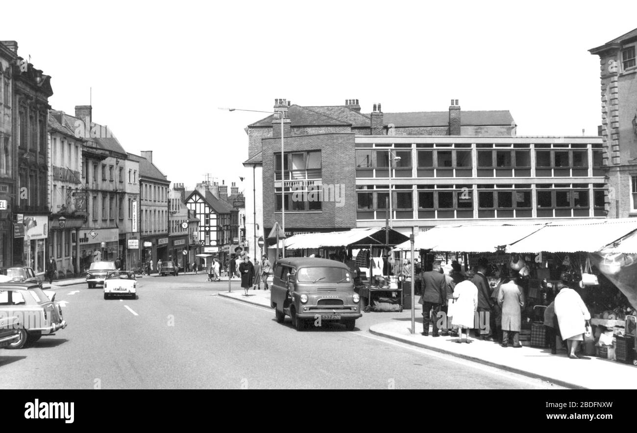 Worksop, Bridge Street Market c1965 Stock Photo - Alamy