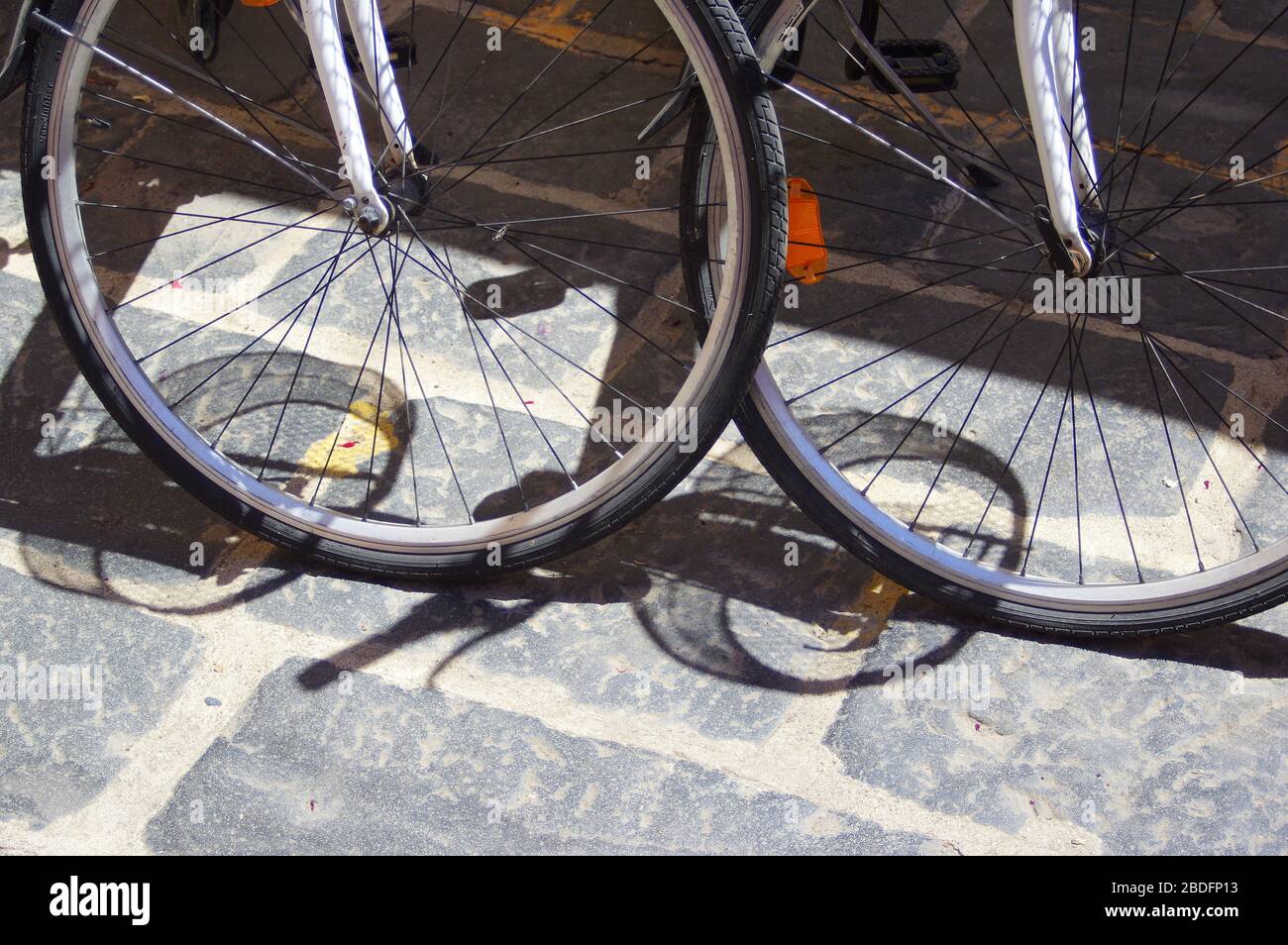Bicycle wheel close-up. Free space. Detail. Bike Stock Photo - Alamy