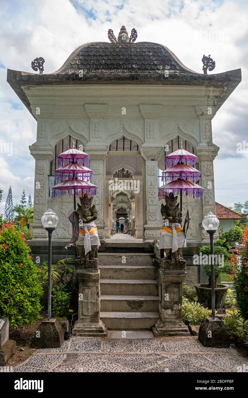 Vertical view of the entrance for the royal palace at Ujung Water ...