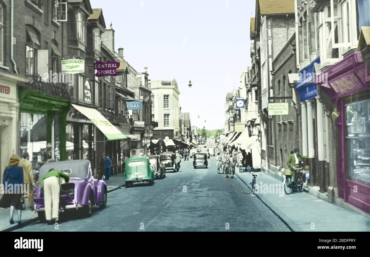 Woking, Chertsey Road c1955 Stock Photo - Alamy