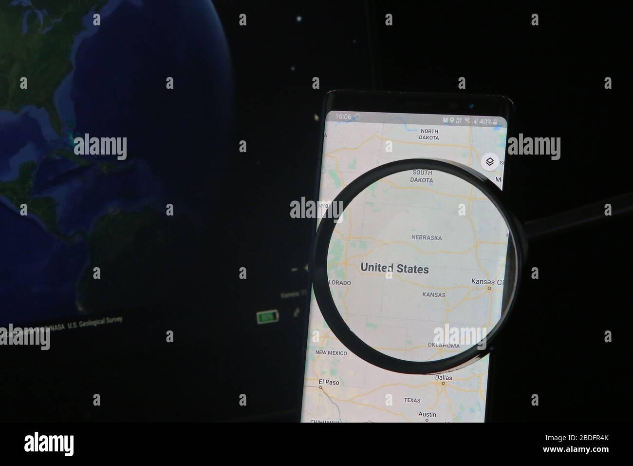 Google earth map hi-res stock photography and images - Alamy