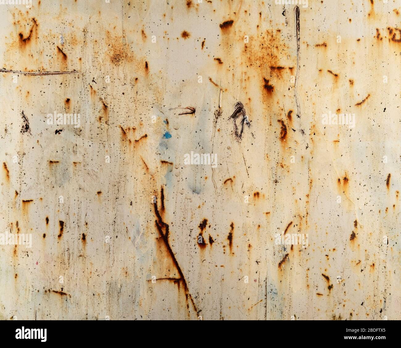 Close up of rusty industrial wall, focus on scratch marks Stock Photo ...