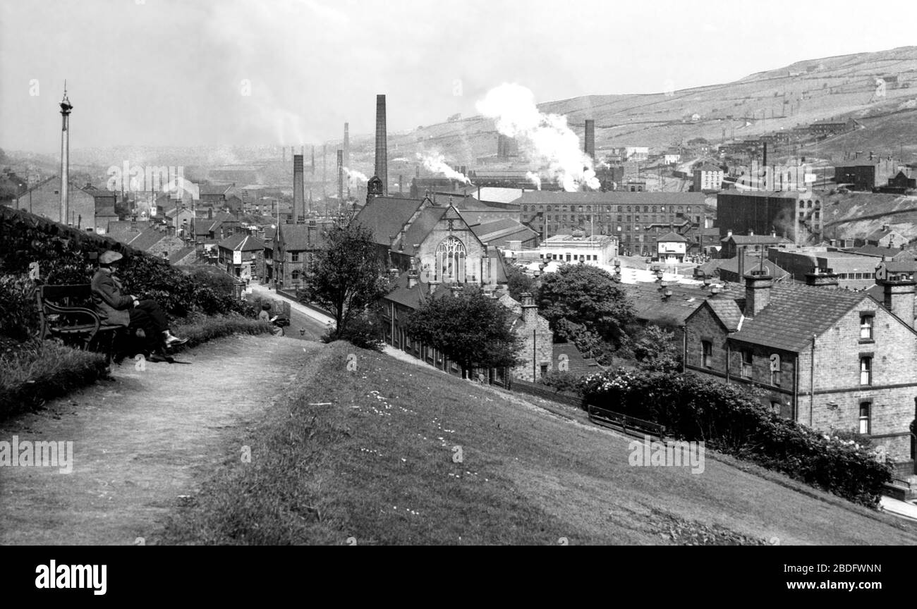 Stocksbridge, from the Clock Tower c1955 Stock Photo - Alamy