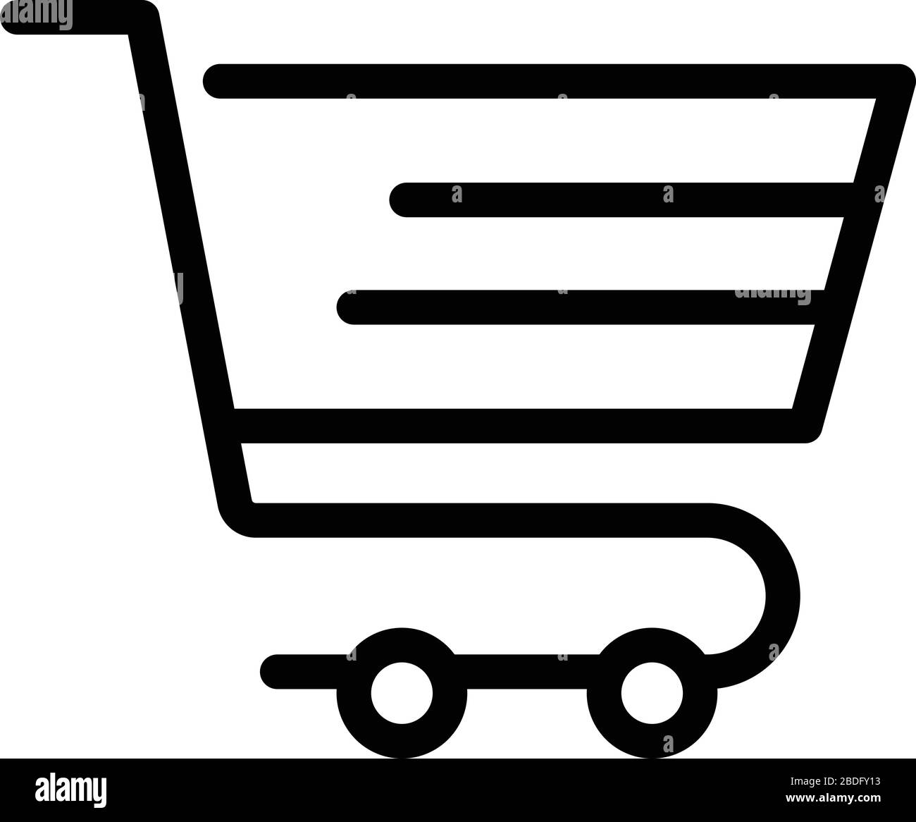 Steel shop cart icon, outline style Stock Vector Image & Art - Alamy