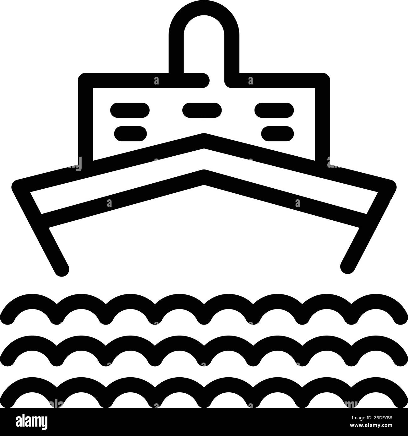 Naval cruise ship icon, outline style Stock Vector Image & Art - Alamy