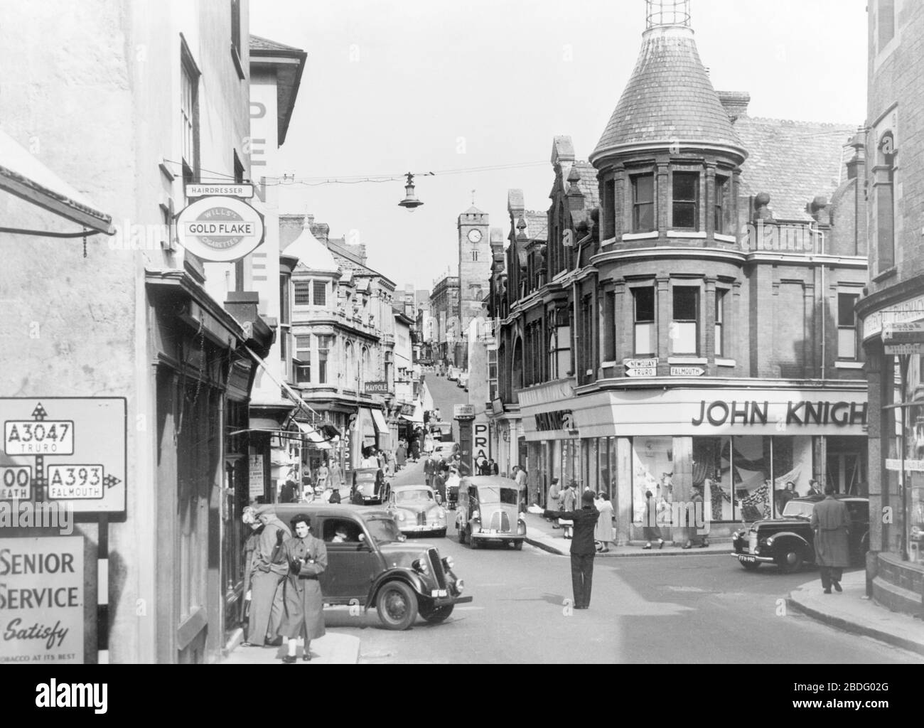 Redruth, Fore Street c1955 Stock Photo - Alamy