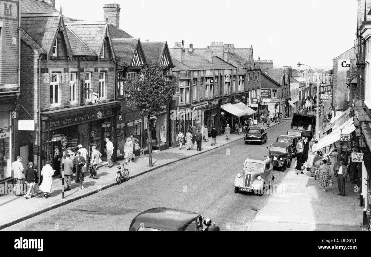Prestatyn, High Street c1955 Stock Photo - Alamy
