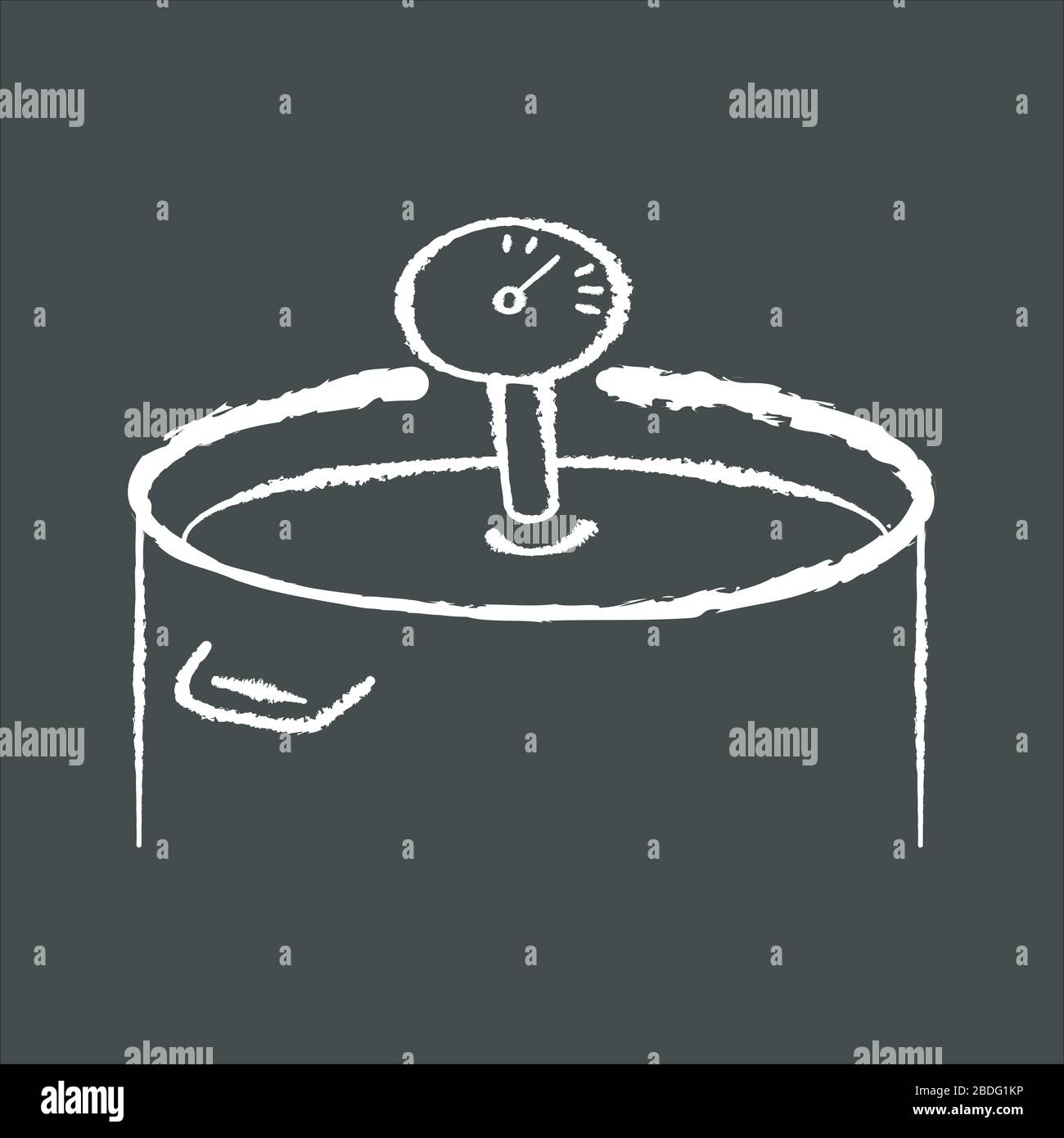 Fermentation chalk white icon on black background. Cheesemaking process ...