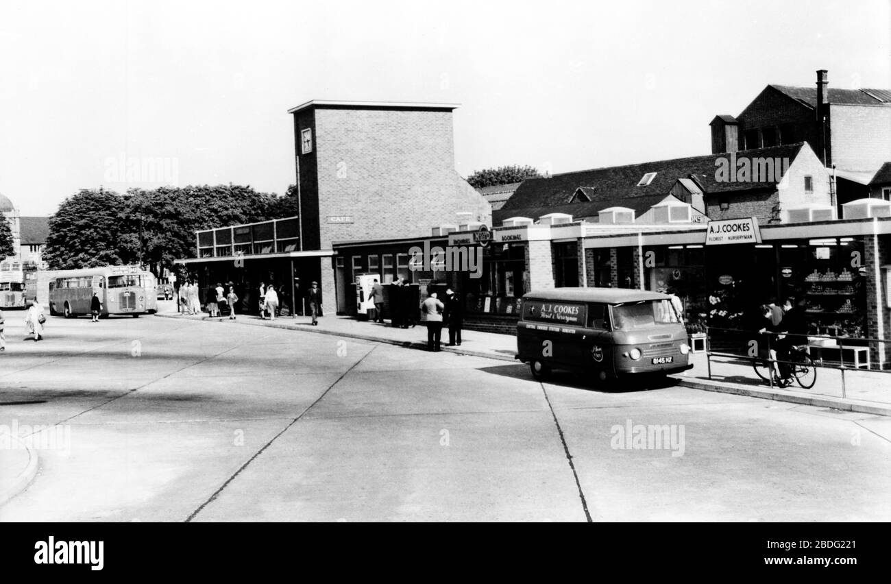 Nuneaton, the Bus Station c1960 Stock Photo - Alamy