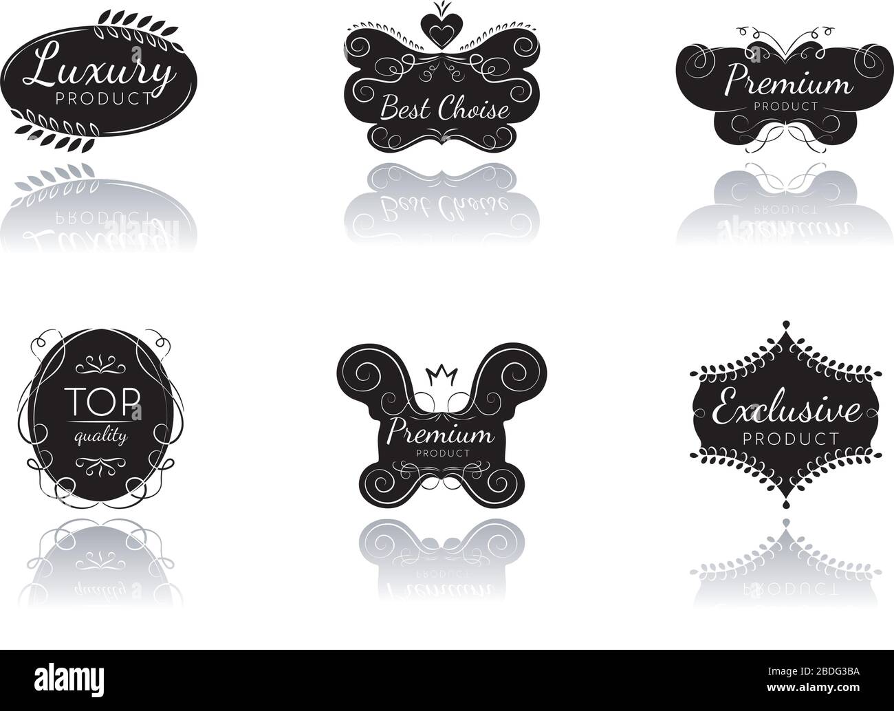 Luxury goods sign logo Stock Vector Images - Alamy