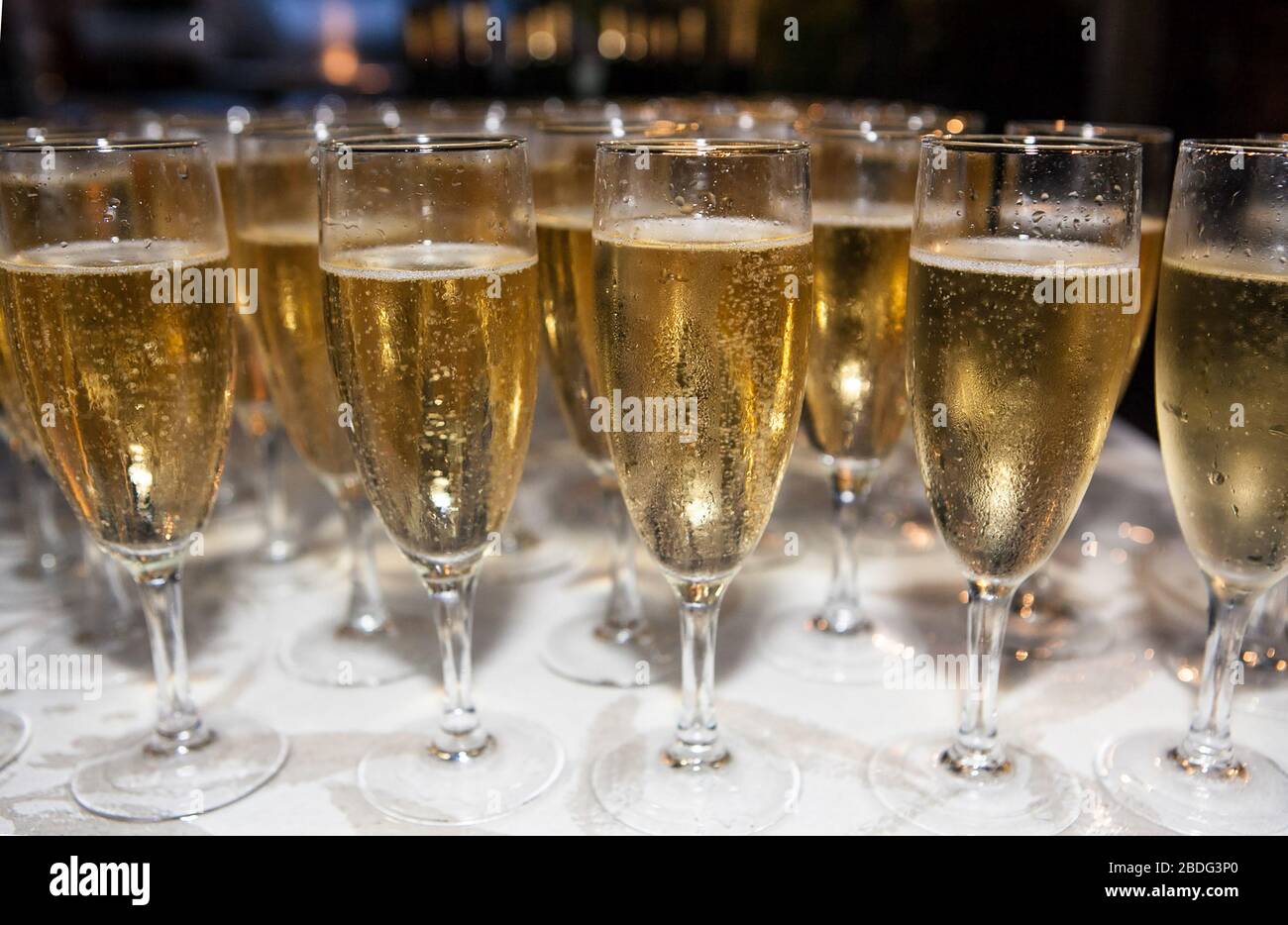 Elegant glasses champagne standing hi-res stock photography and images ...