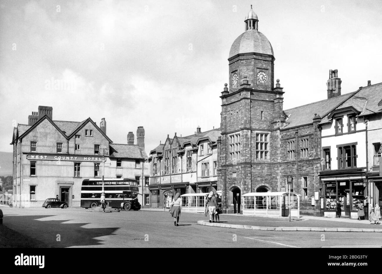 Millom, Market Square c1950 Stock Photo - Alamy