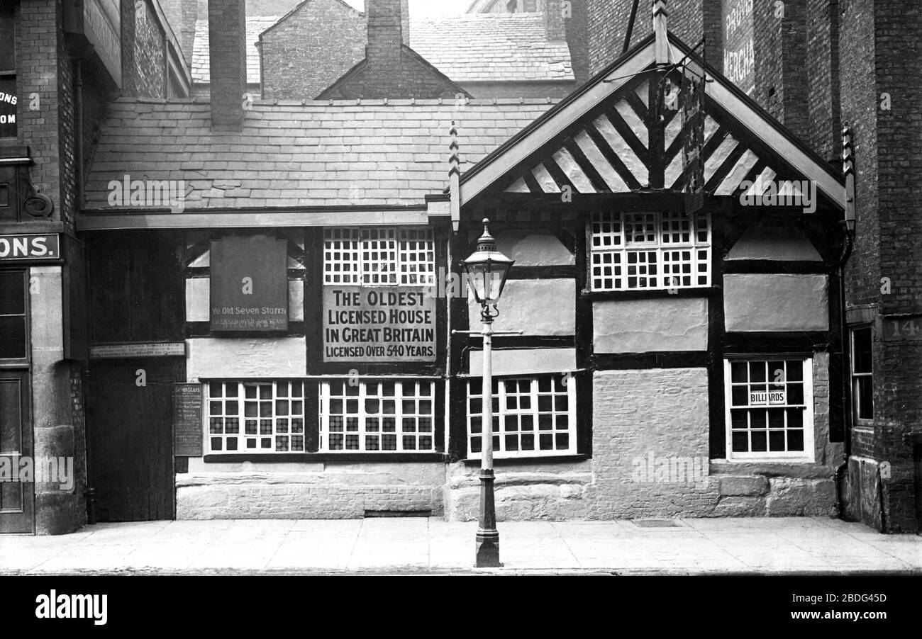 Manchester, the Seven Stars Inn c1900 Stock Photo - Alamy