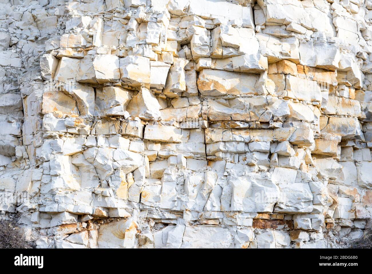 Limestone outcrop geology rock stone formation steep slope quarry ...