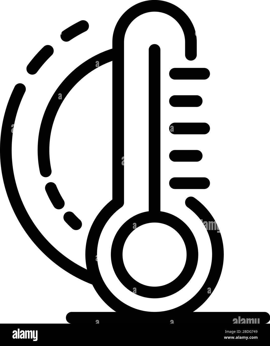 Hot temperature icon, outline style Stock Vector Image & Art - Alamy