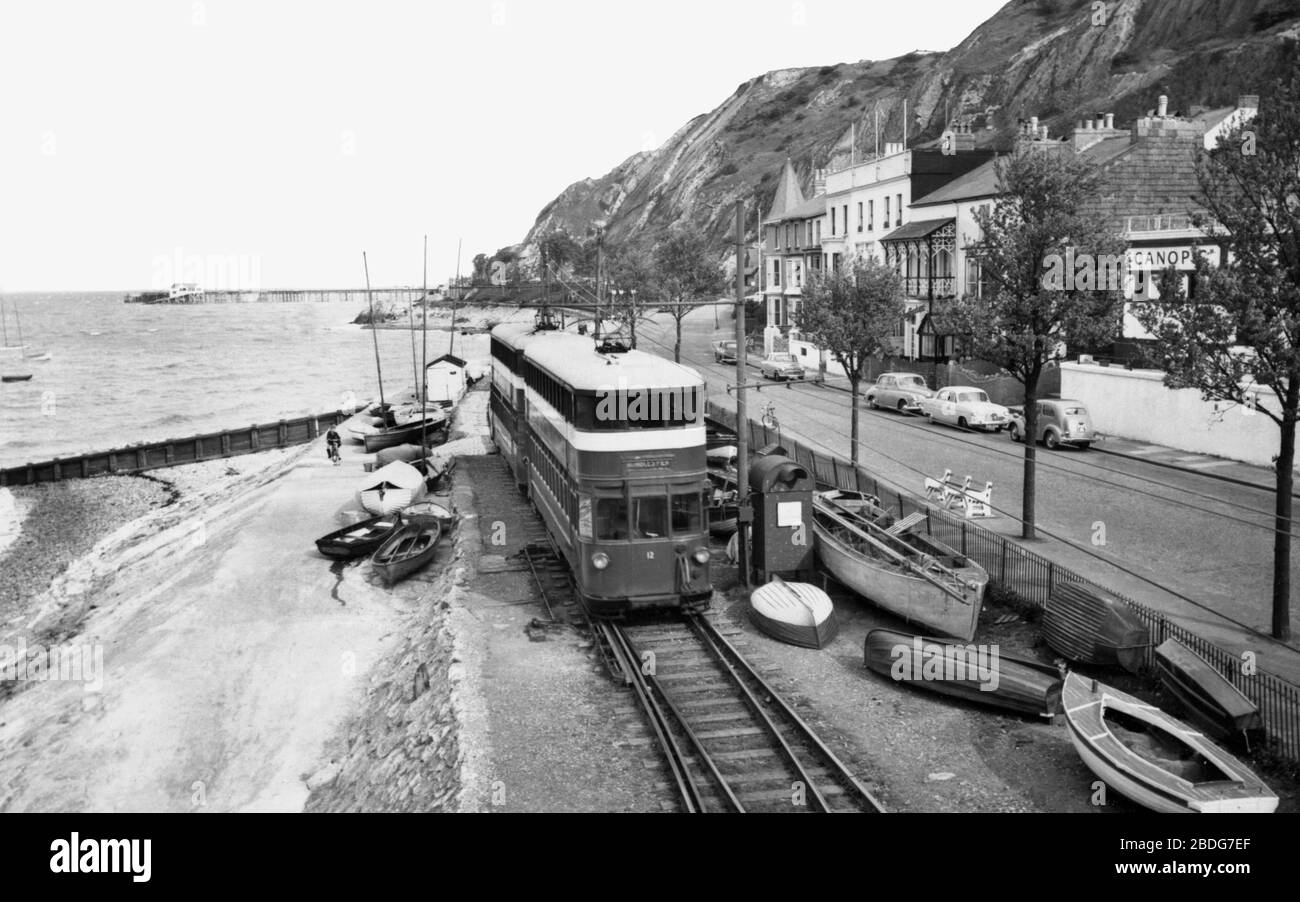 Mumbles, the Seafront and the Pier c1960 Stock Photo - Alamy