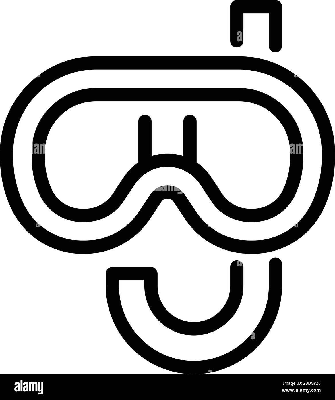 Diving mask icon, outline style Stock Vector Image & Art - Alamy