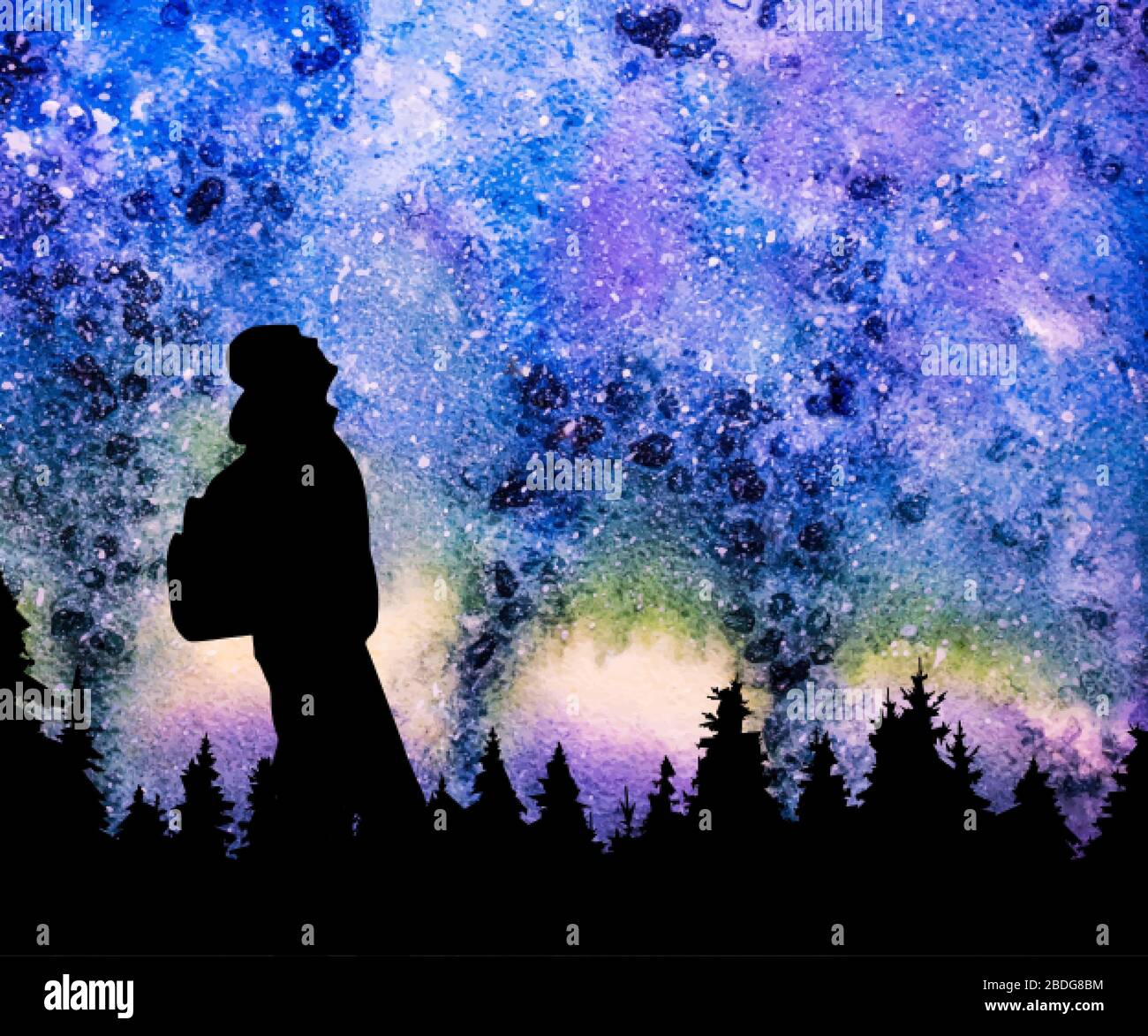 Person Looking Up At The Sky