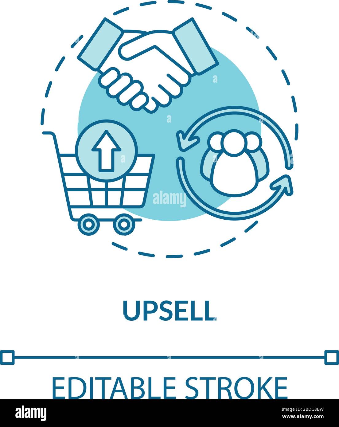 Upsell concept icon. Increasing products commercial value, sales profit ...