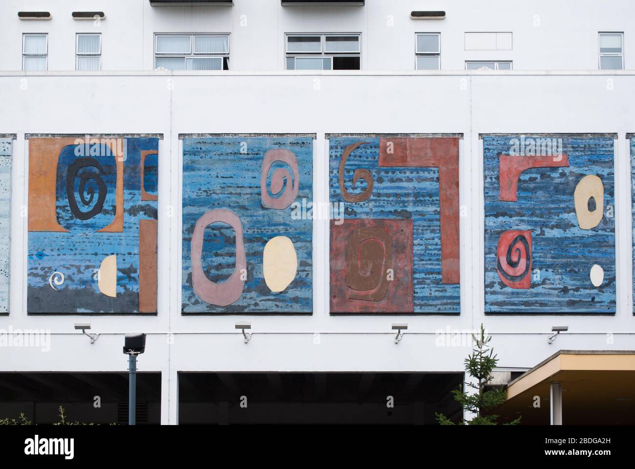 White Modernist John Piper Mural Piper Building, Peterborough Road ...