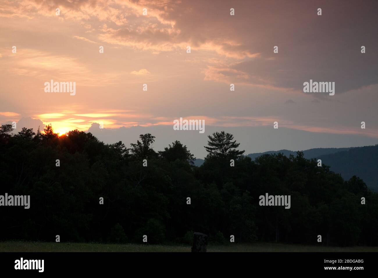 Sunrise in the Valley Stock Photo - Alamy