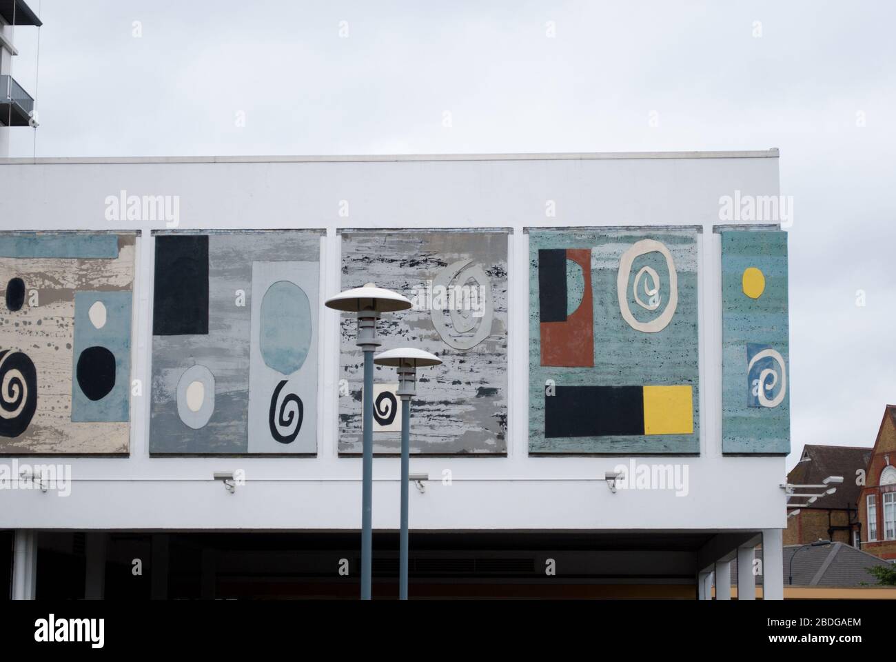 White Modernist John Piper Mural Piper Building, Peterborough Road ...
