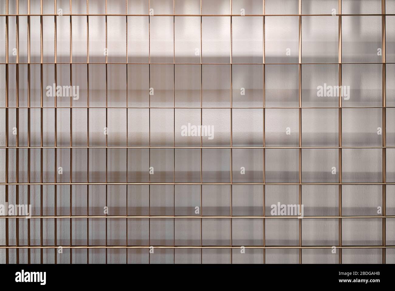 Installation of different sizes corrugated cardboard sections Stock ...