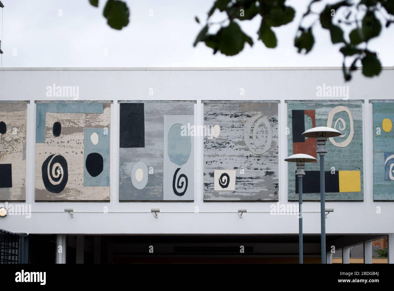 White Modernist John Piper Mural Piper Building, Peterborough Road ...