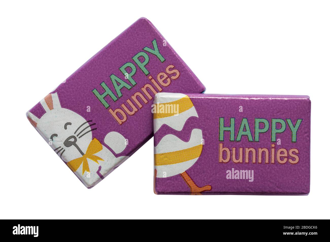 Happy bunnies milk chocolate bars Cut Out Stock Images & Pictures - Alamy