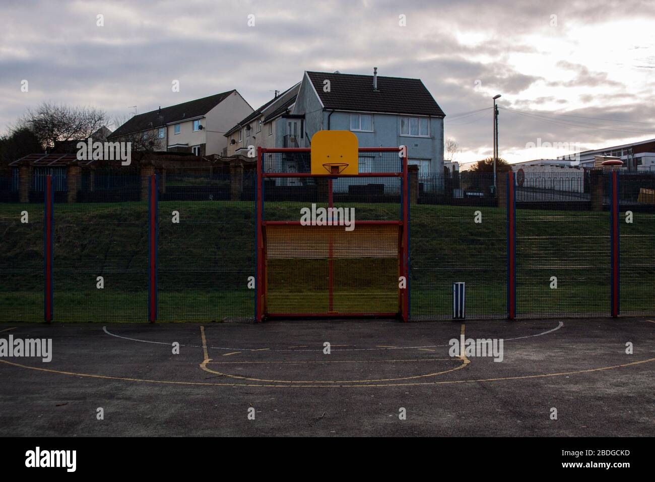 Multi Use Sports Area, Trebanog, Wales Stock Photo - Alamy
