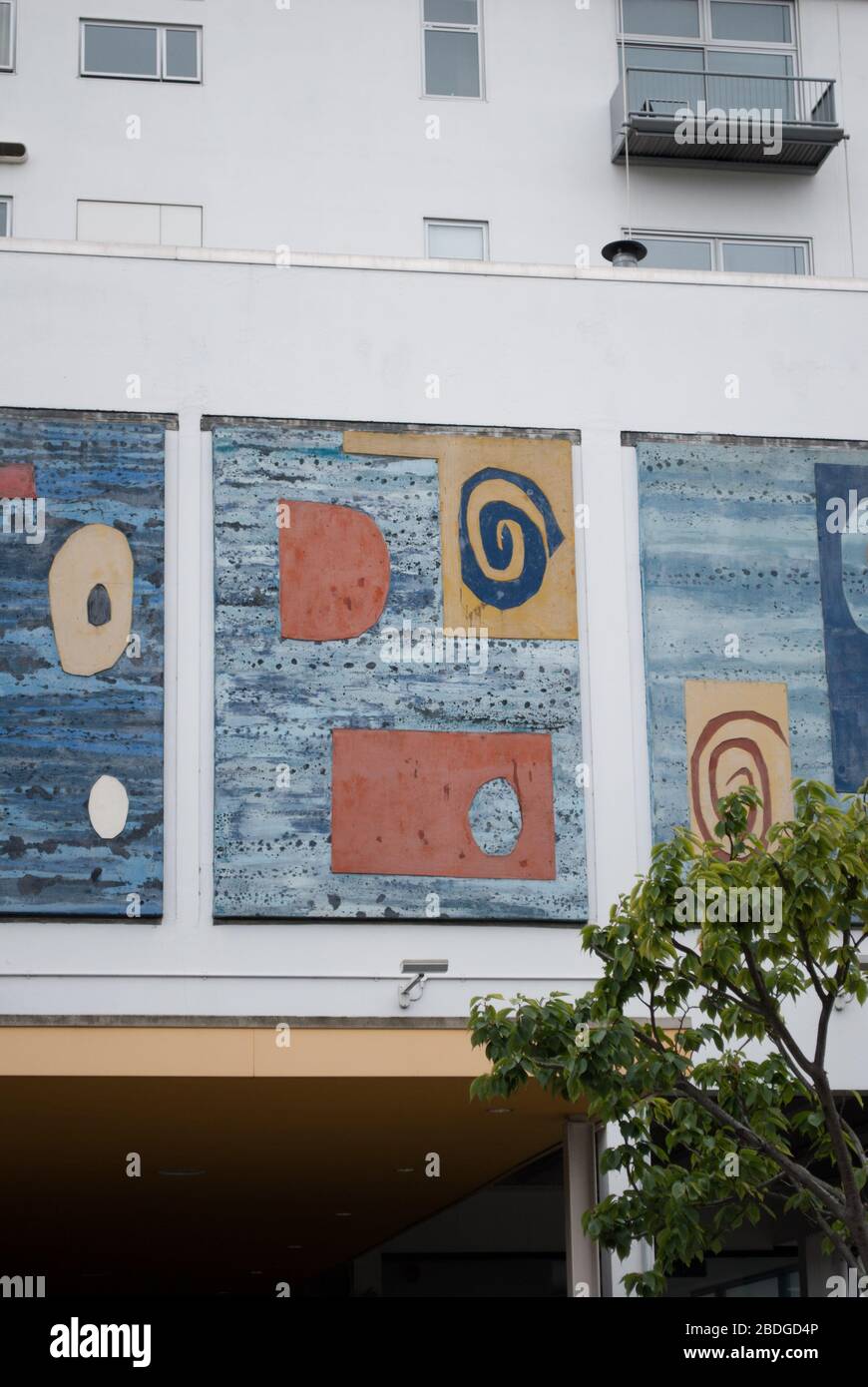 White Modernist John Piper Mural Piper Building, Peterborough Road ...