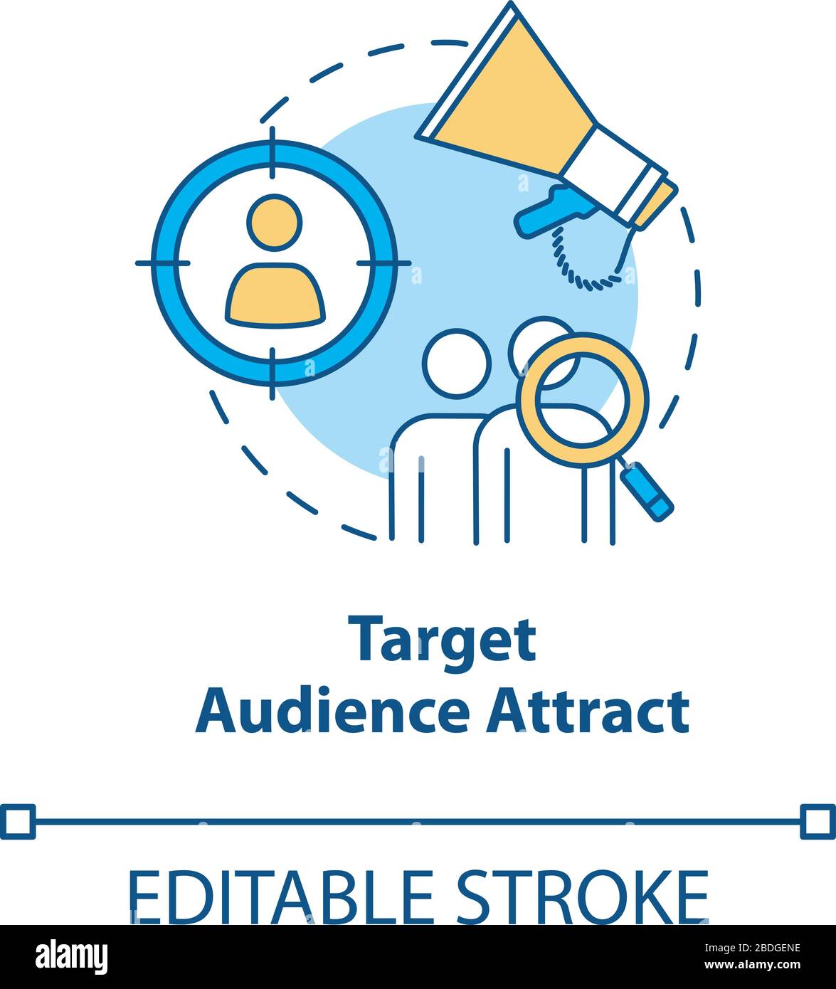 Target audience attraction concept icon. Product advertisement idea ...