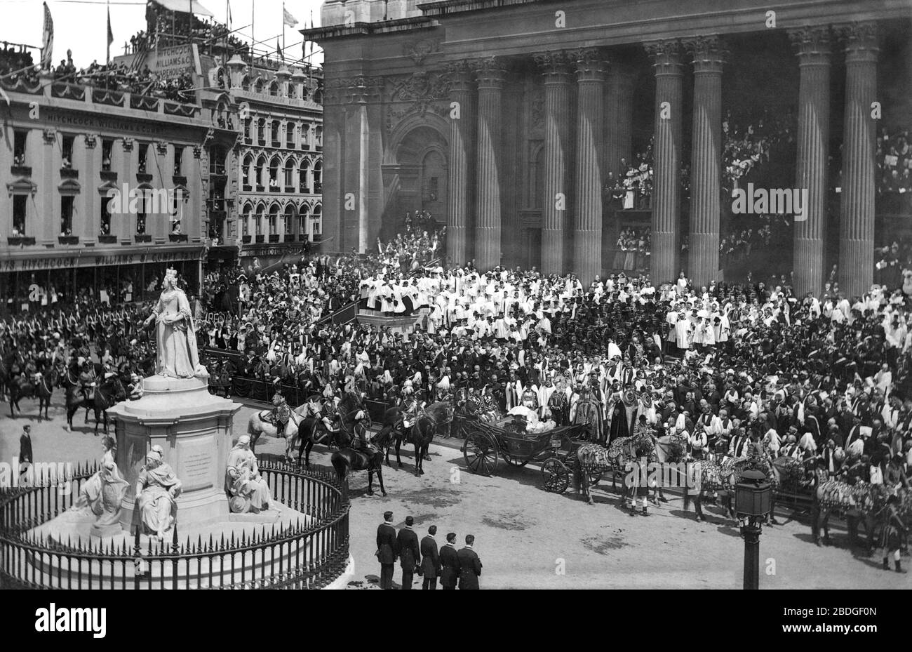London, Queen Victoria's Diamond Jubilee at St Paul's Cathedral 1897 ...