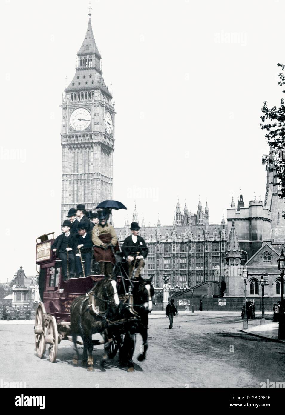 London, Parliament Square and 'Big Ben' 1890 Stock Photo - Alamy