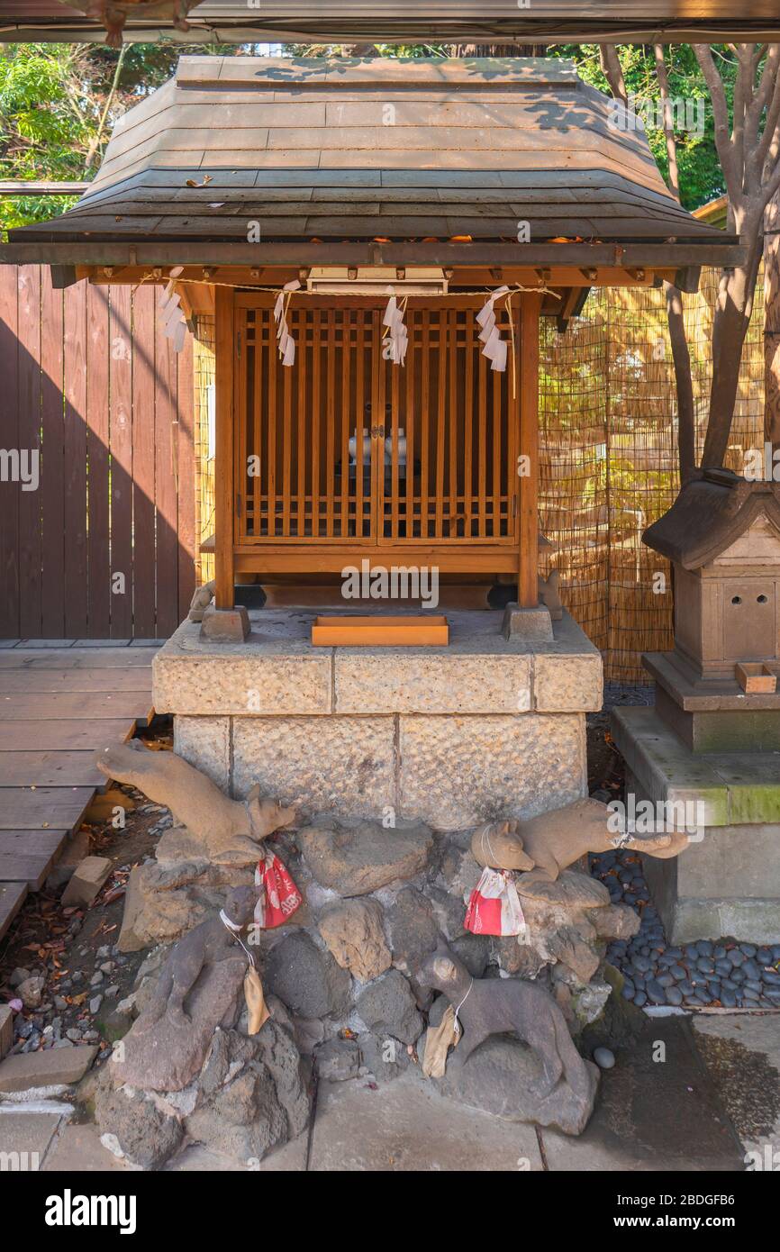 tokyo, japan - march 05 2020: Small massha shrine dedicated to ...