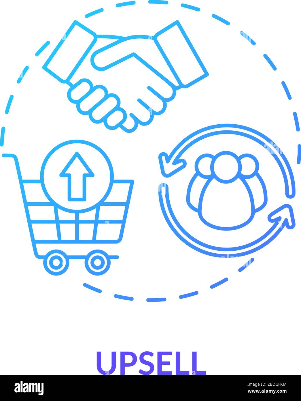 Upsell concept icon. Increasing products commercial value, sales profit ...