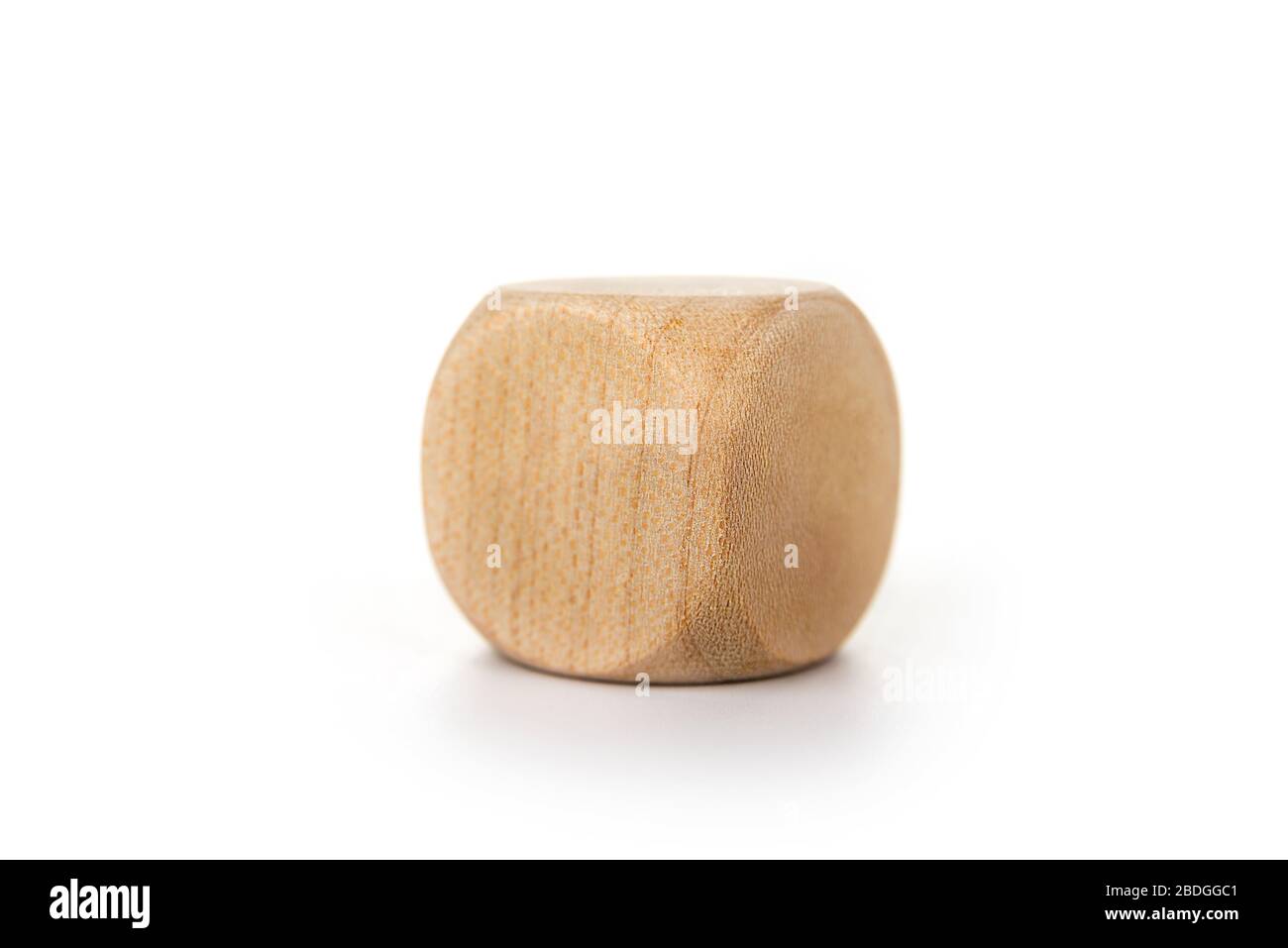 Wooden blank dice on a white background Stock Photo - Alamy