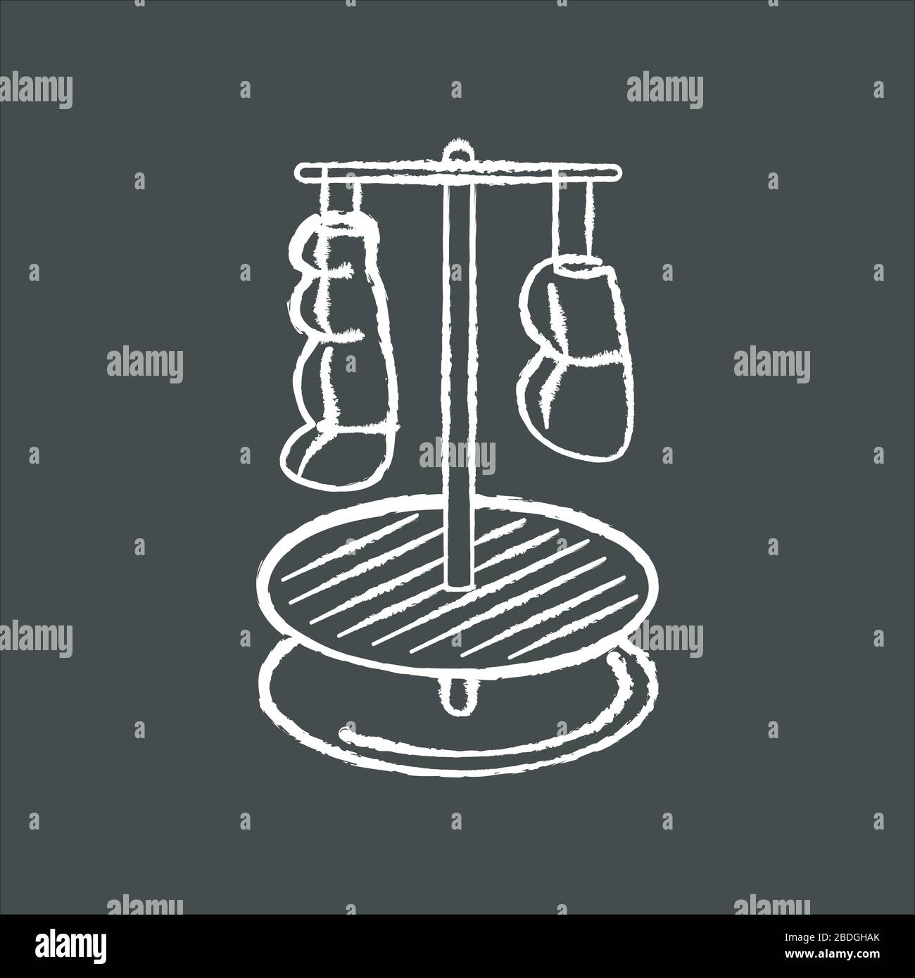 Food smocking chalk white icon on black background. Flavoring and ...