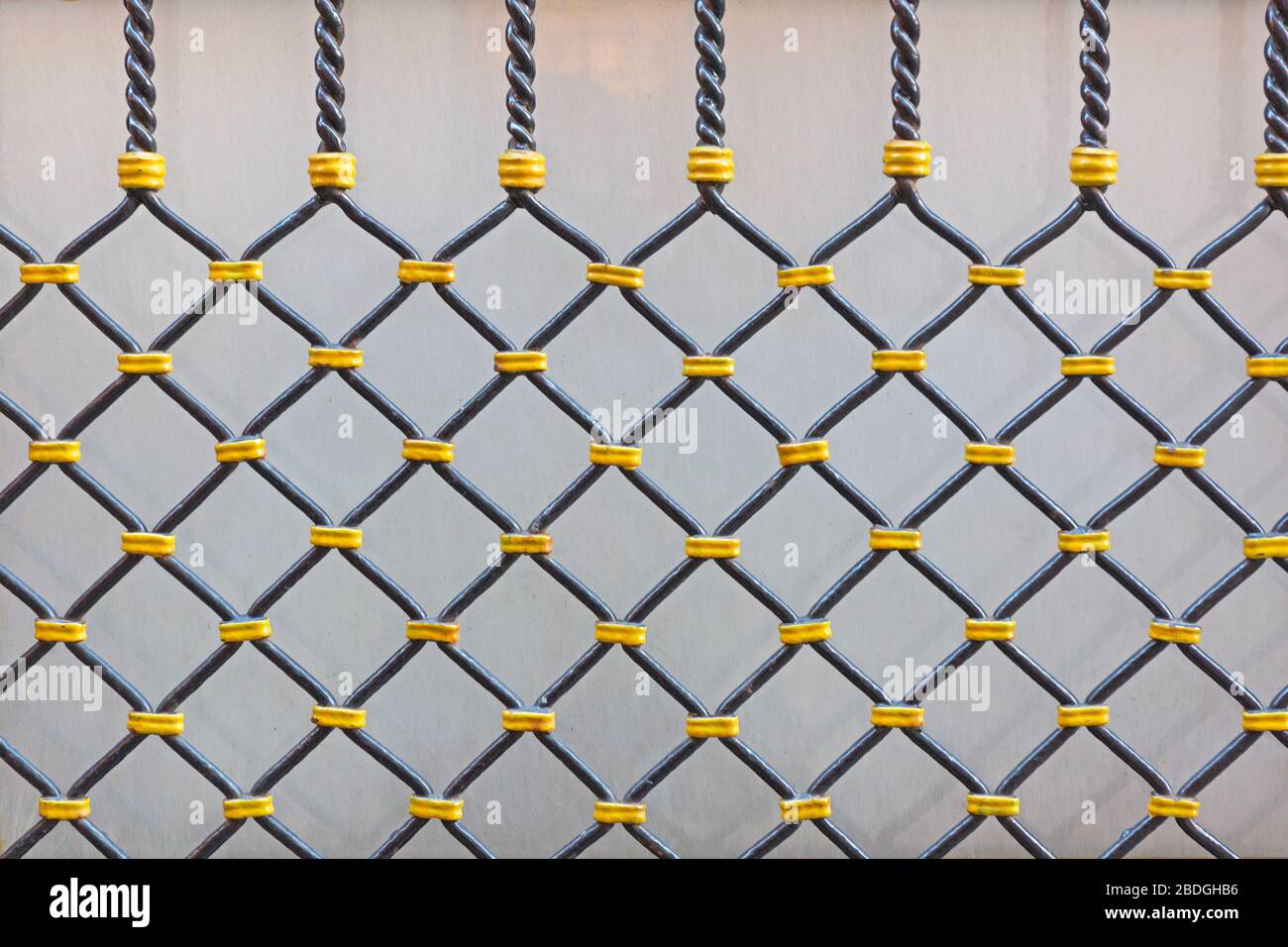 Safety Metal WIre Protection at Window Background Stock Photo - Alamy