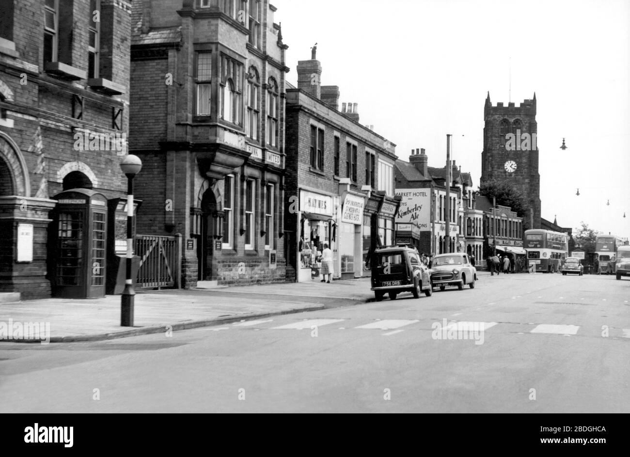 Heanor, Church and Market Place c1960 Stock Photo - Alamy