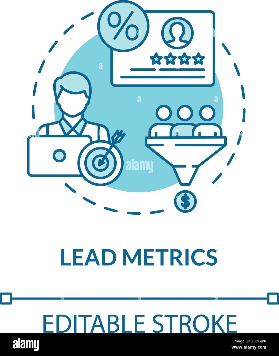 Lead metrics concept icon. Customer rewards and loyalty programs ...