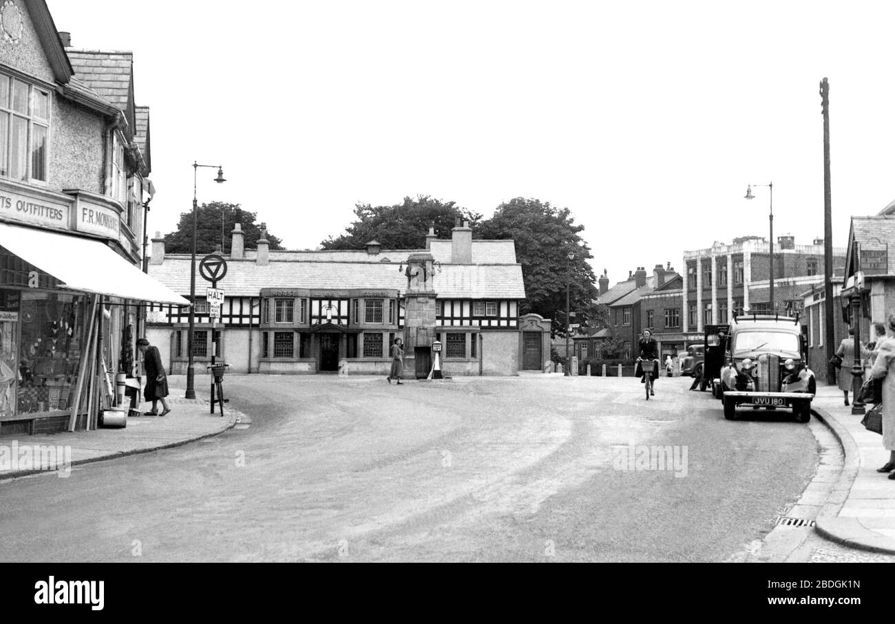 Gatley, Church Road 1957 Stock Photo - Alamy