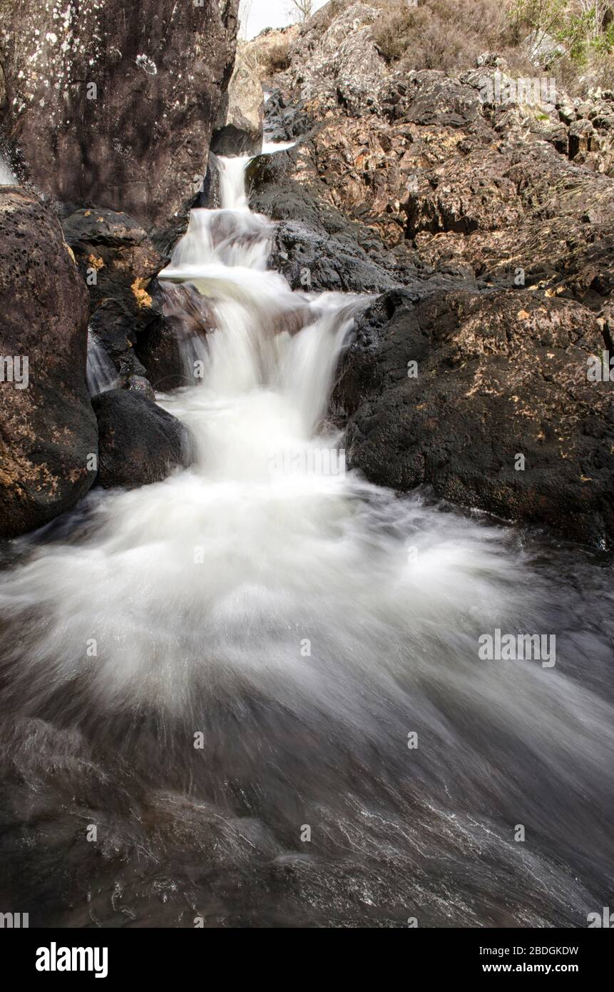Water from Stream flowing Over Rocks Stock Photo - Alamy
